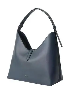 Furla Suede-panelled Leather Shoulder Bag - Blue