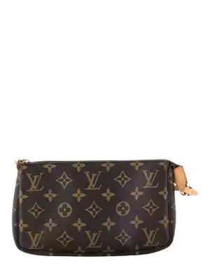 LOUIS VUITTON Pochette Accessoires Monogram Canvas Clutch Bag - Brown