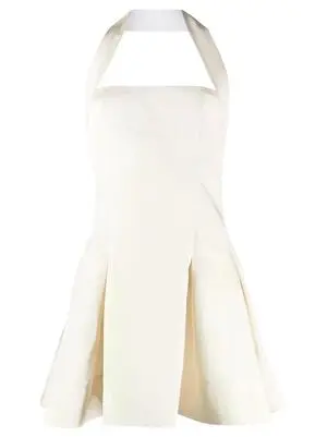 Khaite Hila Flared Minidress - Neutrals