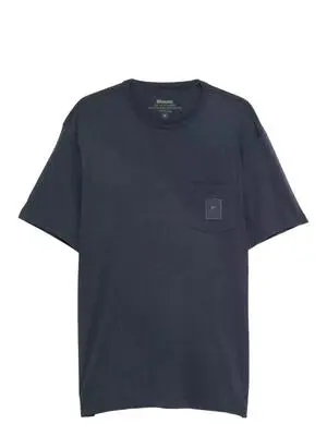 BLAUER. Logo-patch T-shirt - Blue