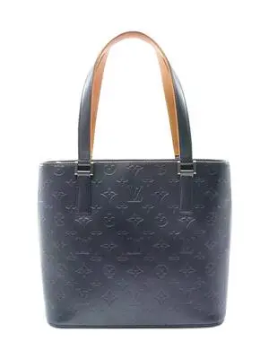 LOUIS VUITTON Monogram Mat Stockton Tote Bag - Blue