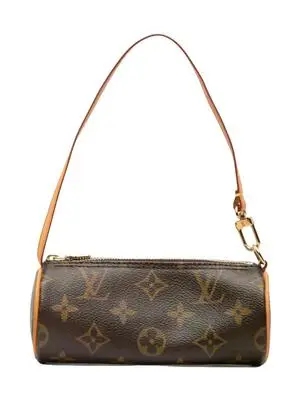 LOUIS VUITTON Monogram Papillon Pochette Handbag - Brown