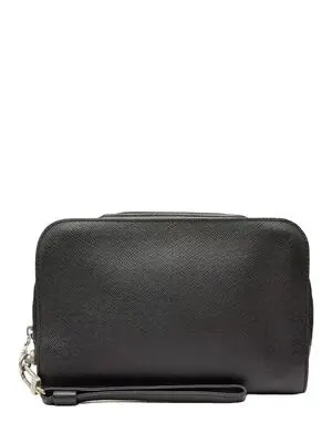LOUIS VUITTON Taiga Leather Pochette Baikal Clutch Bag - Black