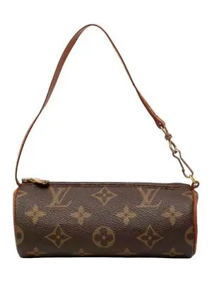 LOUIS VUITTON Monogram Canvas Papillon Pochette Handbag - Brown