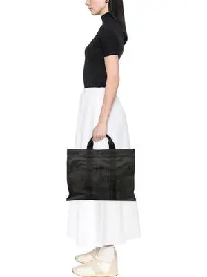 Hermès Canvas Herline Mm Tote Bag - Grey