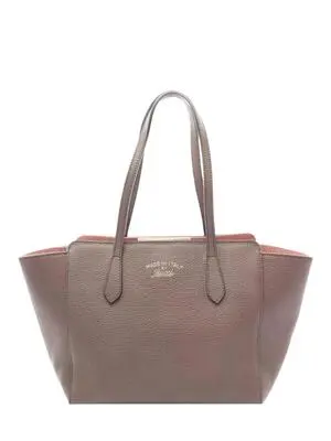 Gucci Leather Tote Bag - Neutrals