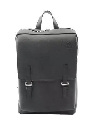 Loewe Leather Anagram Military Backpack - Black
