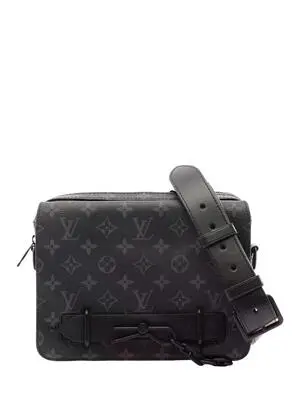 LOUIS VUITTON Monogram Eclipse Steamer Messenger Bag - Black