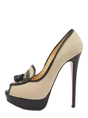 CHRISTIAN LOUBOUTIN Alta Campus Tassel Detail Pumps - Neutrals
