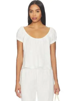 Tularosa Wilma Linen Top - White
