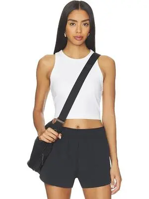 Beyond Yoga Garment Dye Rib Cropped Tank Top - White