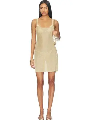SEROYA Azriel Knit Mini Dress - Brown
