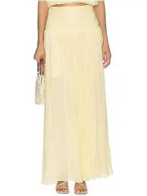 CAMILA COELHO Leora Maxi Skirt - Yellow