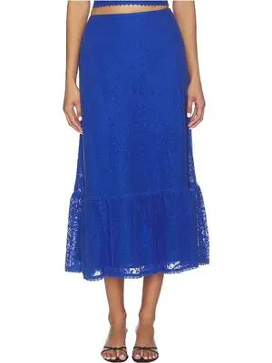 CLEOBELLA Azure Midi Skirt - Blue