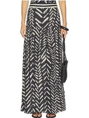 Johanna Ortiz Cotton Maxi Skirt - Black