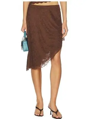SOVERE / Harper Lace Skirt - Chocolate