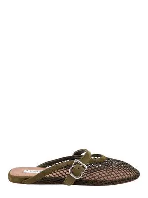 Alaïa ALAIA Fishnet Mesh And Leather Sandals Multicolor