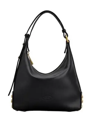 TOD'S Leather Shoulder Bag With Metal Dots - Multicolor