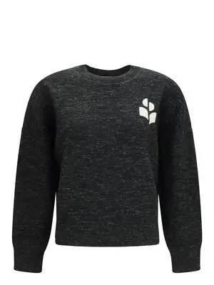 Isabel Marant Étoile Atlee Cotton-blend Crew Neck Sweater - Black