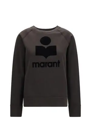 Isabel Marant Étoile Crewneck Sweatshirt With Monogram - Black