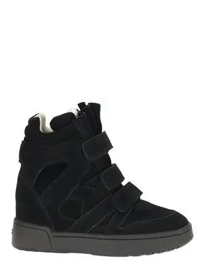 Isabel Marant Étoile Wedge Leather Sneakers - Black