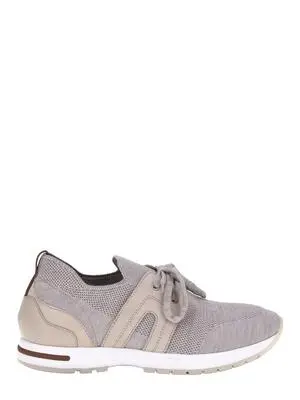 Loro Piana Flexy Walk Sneakers With Wish® Wool Knit - Cream