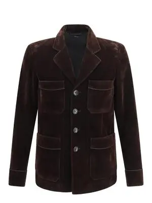 TOM FORD Cotton-blend Blazer - Brown