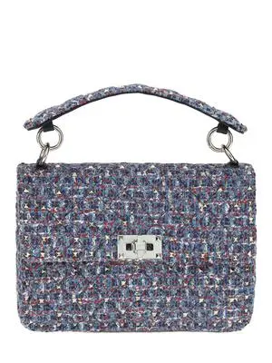 Valentino Garavani Rockstud Spike Tweed Handbag - Blue