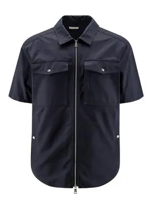 Moncler Cotton Blend Shirt With Zip - Multicolor