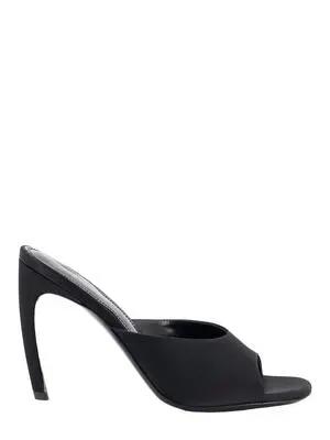 Attico Betta Satin Mules - Black
