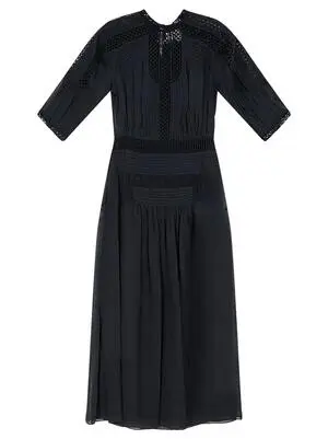 Isabel Marant Étoile Viscose And Linen Blend Dress - Black