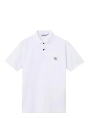 Stone Island Organic Cotton Polo Shirt - White