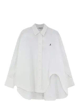 Attico THE ATTICO White Cotton Shirt With Embroidered Logo Multicolor