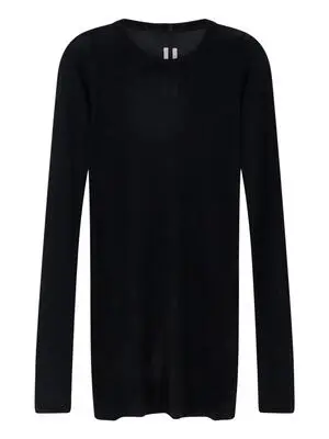 Rick Owens Viscose And Silk Blend T-shirt - Black
