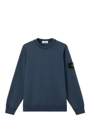 Stone Island Cotton Sweatshirt With Side Logo Patch - Multicolor