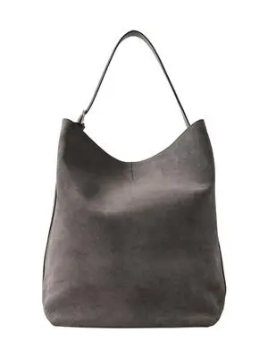 TOTEME Suede Tote Bag - Granite Color