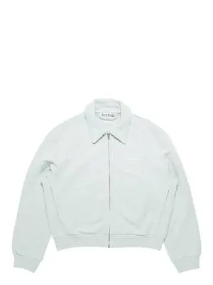 Acne Studios Zip-up Cardigan With Vintage Spray-dye Finish - Light Mint