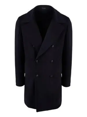 Tagliatore Double-breasted Virgin Wool Coat - Black