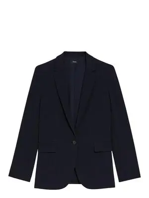THEORY Theory Single-Breasted Plissé Blazer