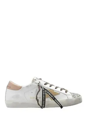 GOLDEN GOOSE Glittered Star Patch Sneakers - White