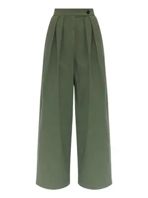 Dries Van Noten High-waisted Pleated Wide-leg Trousers - Green