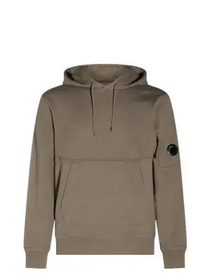 C.P. COMPANY Long-sleeve Hooded Sweatshirt - Brown