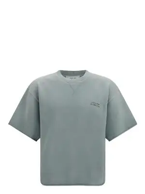 GOLDEN GOOSE Logo Printed Crewneck T-shirt - Gray