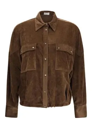 Brunello Cucinelli Long-sleeved Buttoned Shirt - Brown