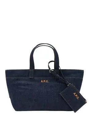 A.p.c. A.P.C. Small Le Drummer Denim Tote Bag Indigo