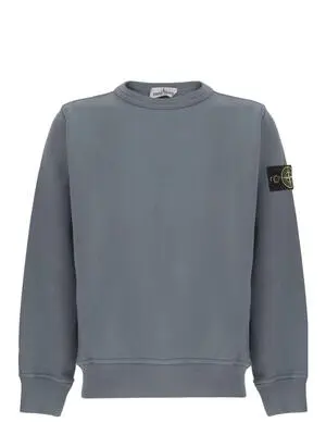 Stone Island Compass Patch Crewneck Sweater - Gray