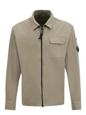 C.P. COMPANY Long Sleeve Zip Up Casual Jacket - Nude