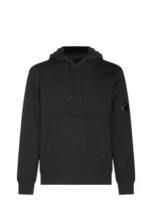 C.P. COMPANY Long-sleeve Hooded Sweatshirt - Black