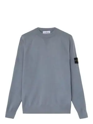Stone Island Loose-fit Raglan Sleeve Crewneck Jumper - Ashes