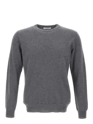 KANGRA Ribbed Trim Knitted Sweater - Black